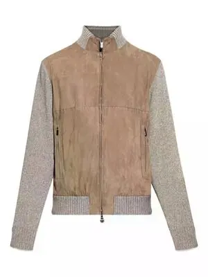 Paul & Shark Suede Wool-paneled Bomber Jacket