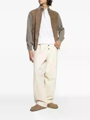 Paul & Shark Suede Wool-paneled Bomber Jacket