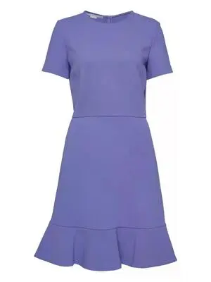 Stella McCartney Short-sleeve Ruffled Mini Dress - Blue