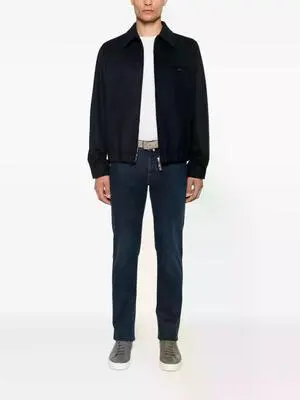 Incotex Zip-up Wool Blend Jacket