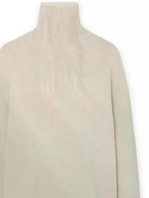 THE ROW High-neck Wool-cashmere Blend Sweater