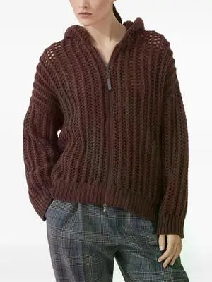 Brunello Cucinelli Open-knit Cardigan