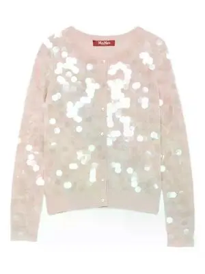 Max Mara Sequin Embellished Cardigan - Pink