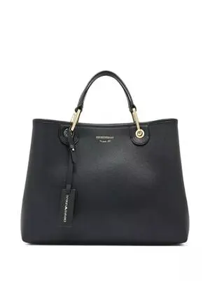 Emporio Armani Grain Leather Tote Bag