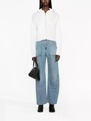 Loewe Cropped Zip-up Hoodie