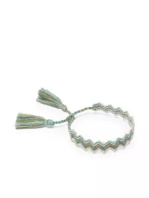Missoni Zigzag Tasselled Bracelet - Green