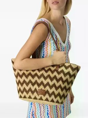 Missoni Zig-zag Straw Tote Bag