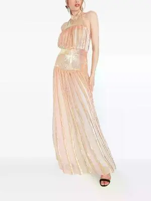TEMPERLEY LONDON Filigree Sequin-embellished Pleated Dress