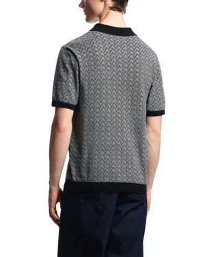 Emporio Armani Chevron Regular Fit Short Sleeve Polo Sweater