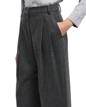 Emporio Armani Wool Blend Pleated Pants