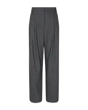 Emporio Armani Wool Blend Pleated Pants