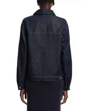 Emporio Armani Dark Denim Rolled-collar Jacket