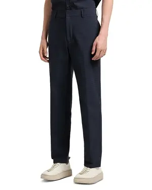 Emporio Armani Regular Fit Textured Stretch Trousers