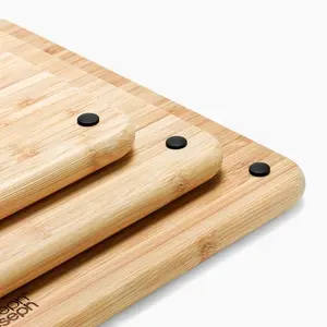 JOSEPH JOSEPH Folio 3 Piece Bamboo Cutting Board Set With Stainless Steel Case