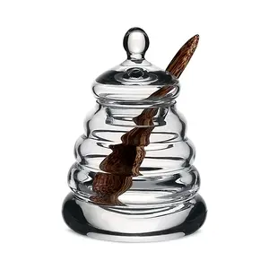 WILLIAM YEOWARD CRYSTAL Classic Honey Jar And Spoon - Clear
