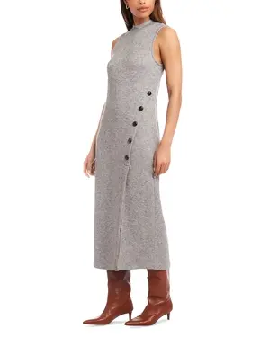 Fifteen Twenty Lauren Button Detail Midi Dress