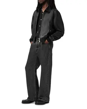 ALLSAINTS Marco Oversized Leather Bomber Jacket