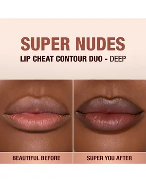 Charlotte Tilbury Super Nudes Lip Cheat Contour Duo Lip Liner - Deep