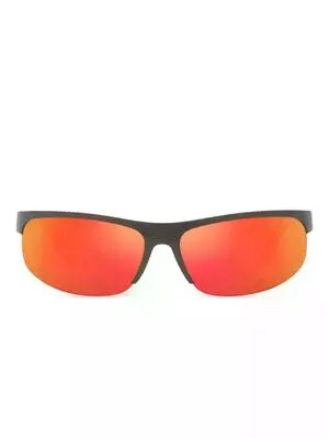 Miu Miu Logo-lettering Sunglasses - Black