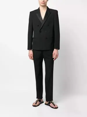 Saint Laurent Pressed-crease Straight-leg Trousers