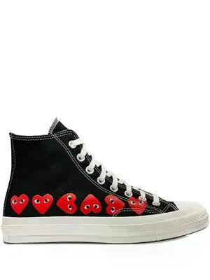 Play Comme Des Garcon Perforated Sneakers For Men
