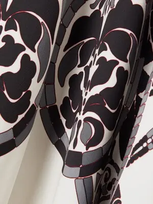 La DoubleJ Printed Crepe Midi Wrap Dress
