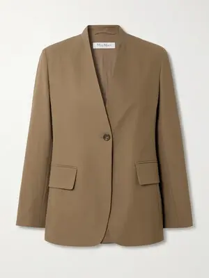 Max Mara Egnale' Cotton-twill Blazer - Neutrals