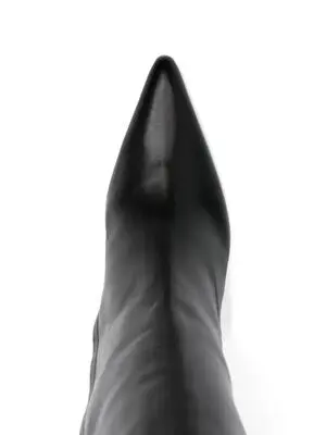 MUGLER 70mm Pointed-toe Sculpted-heel Boots - Black