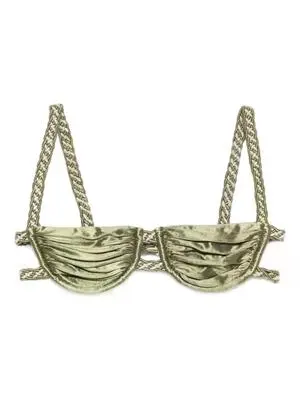 ISA BOULDER Braided Bikini Top - Green
