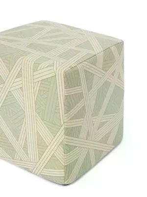 Missoni Geometric-patterned Ottoman Cube Footstool