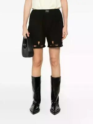 Coperni Petal Cut-out Shorts - Black