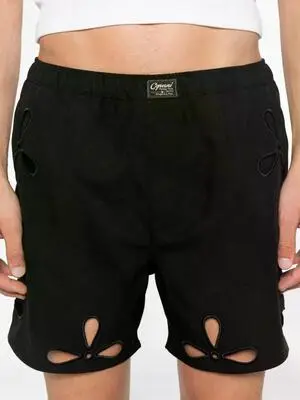 Coperni Petal Cut-out Shorts - Black