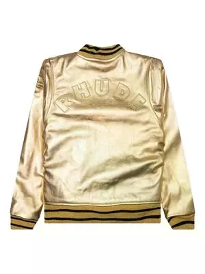 Rhude Leather Bomber Jacket