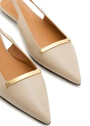 TOD'S Slingback Ballerina Flats - Sand
