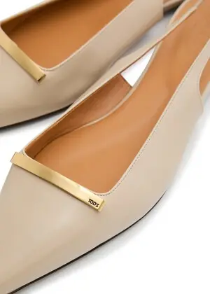 TOD'S Slingback Ballerina Flats - Sand