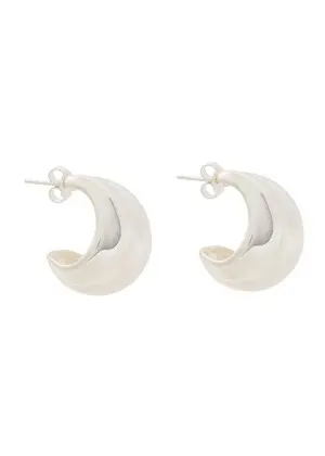 NINA GORDON Mega Large Sterling Hoop Earrings - Silver