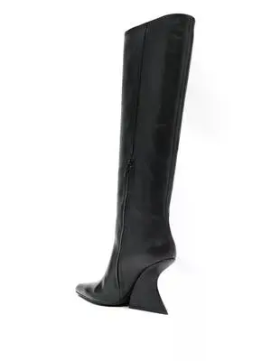 MUGLER 70mm Pointed-toe Sculpted-heel Boots