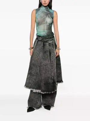 JEAN PAUL GAULTIER Graphic-print High-neck Tank Top