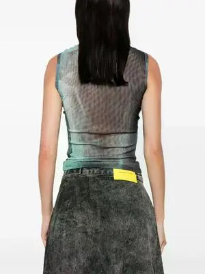 JEAN PAUL GAULTIER Graphic-print High-neck Tank Top