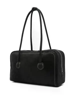 MARGESHERWOOD Top-handle Calf-suede Shoulder Bag - Black