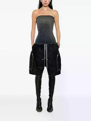 Rick Owens Bustier Denim Top - Blue