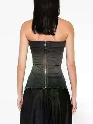 Rick Owens Bustier Denim Top - Blue