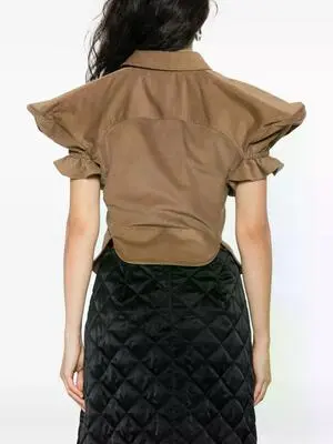 VIVIENNE WESTWOOD Ruffled-sleeve Cotton Top