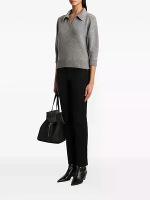 Khaite Polo-neck Cashmere Sweater - Grey