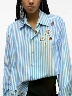AREA Striped Button-down Shirt