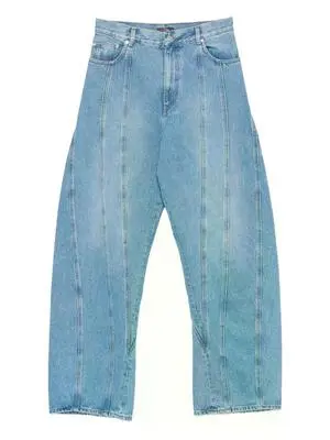 MUGLER Paneled Cotton Jeans