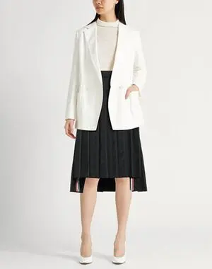 Thom Browne Midi Pleated Wool Skirt