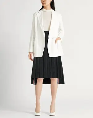 Thom Browne Midi Pleated Wool Skirt