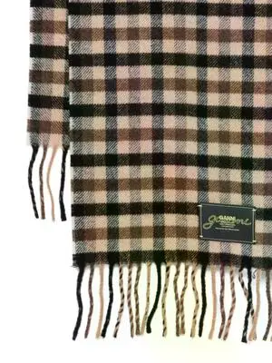 GANNI Checked Wool Scarf