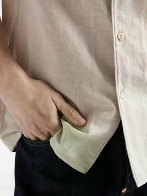 Prada Enamel Triangle-logo Shirt - Neutrals